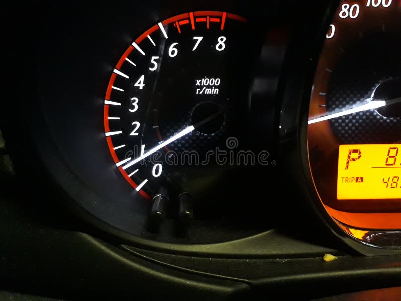 Car Analog Meter Toyota Yaris Stock Photo - Image of toyota, analog ...