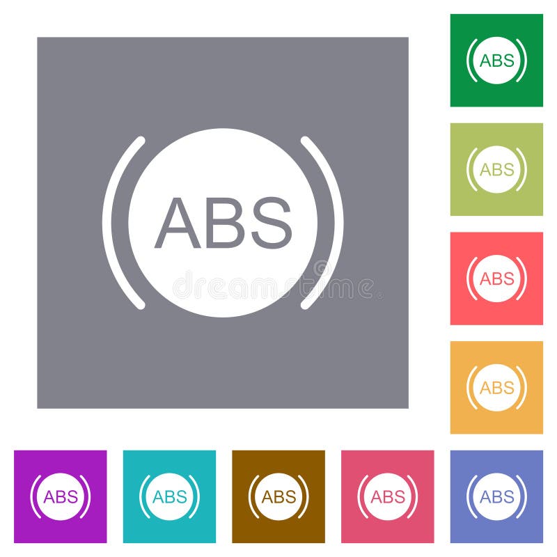 Anti Braking Abs Button Logo System. Lock Braking System Icon Symbol ...