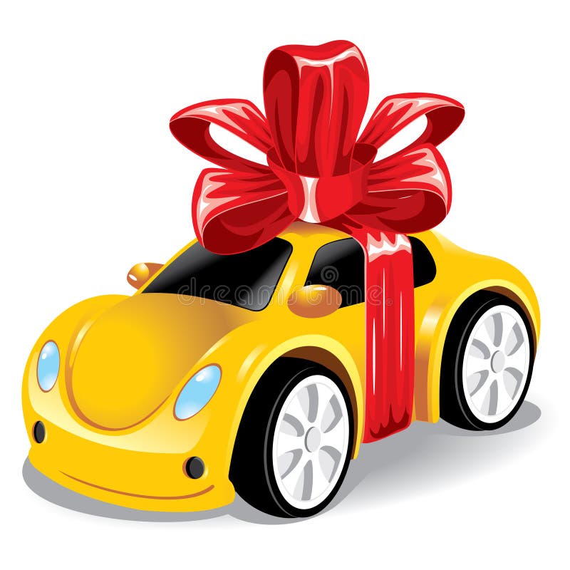 Car as a gift to you stock vector. Illustration of colored - 13299505
