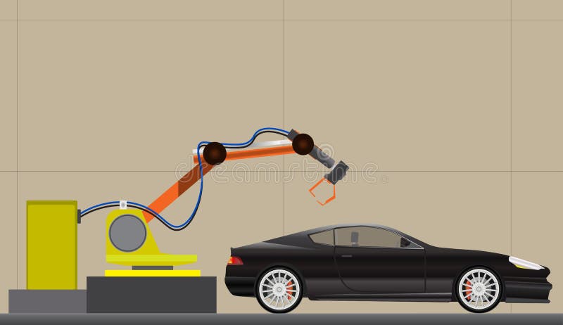 Car assembly illustration stock vector. Illustration of making - 83647187