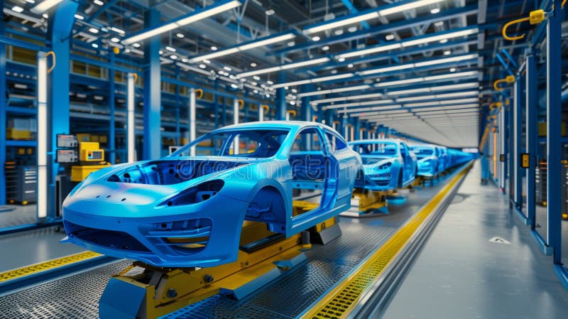 The Car Assembly Line.AI Generated Image Stock Photo - Image of ...
