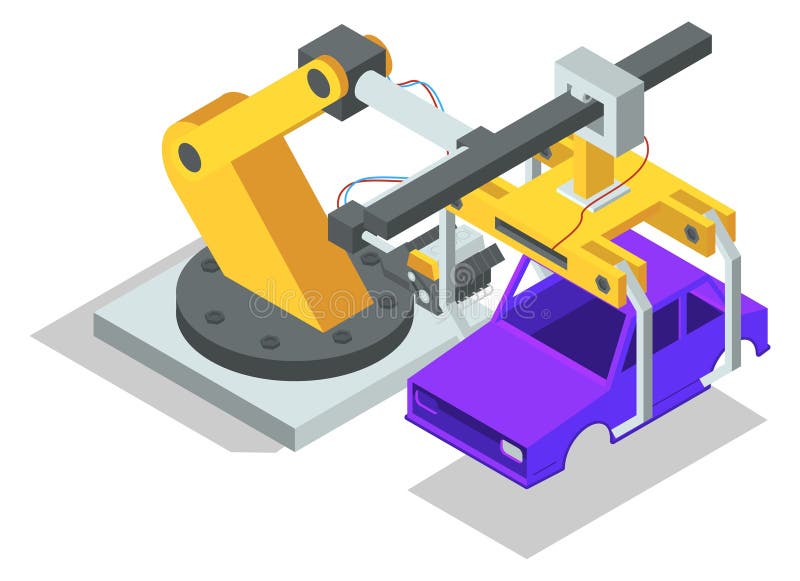 Isometric Car Production Line Stock Illustrations – 282 Isometric Car ...