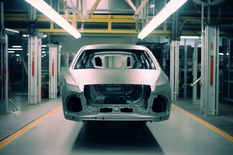 Car Assembly Line at an Innovative Factory Generative AI Stock ...