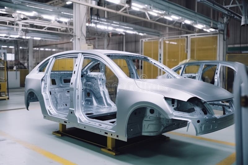 Car Assembly Line at an Innovative Factory Generative AI Stock ...