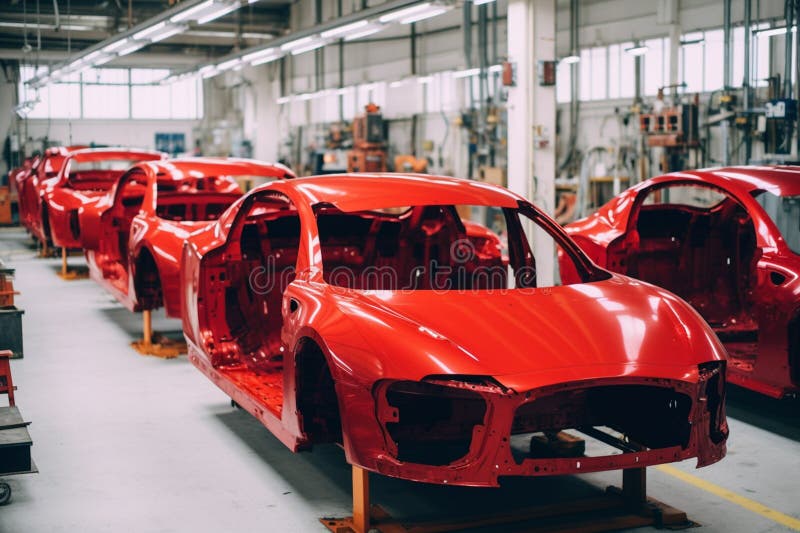 Car Assembly Line at an Innovative Factory Generative AI Stock ...