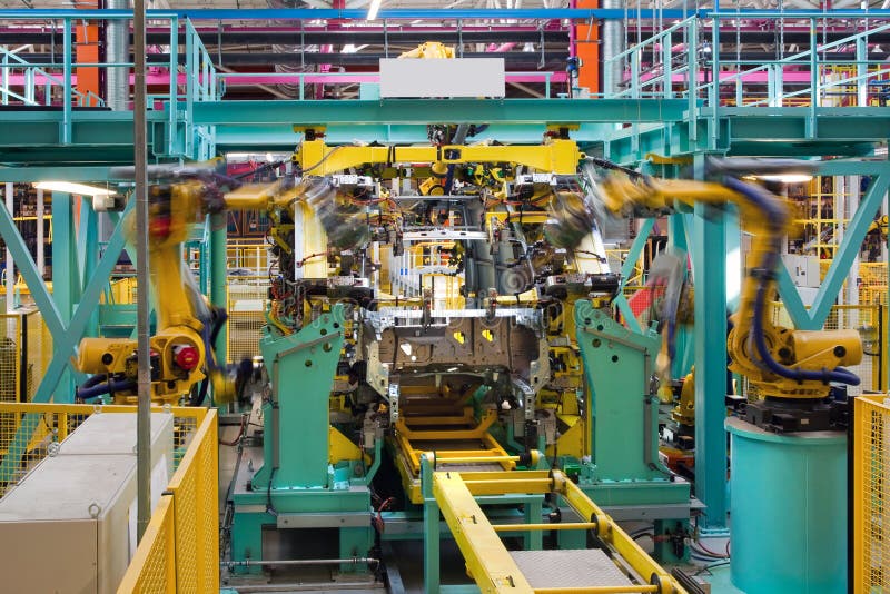 Car assembly line stock image. Image of busy, manufacturing - 46458047