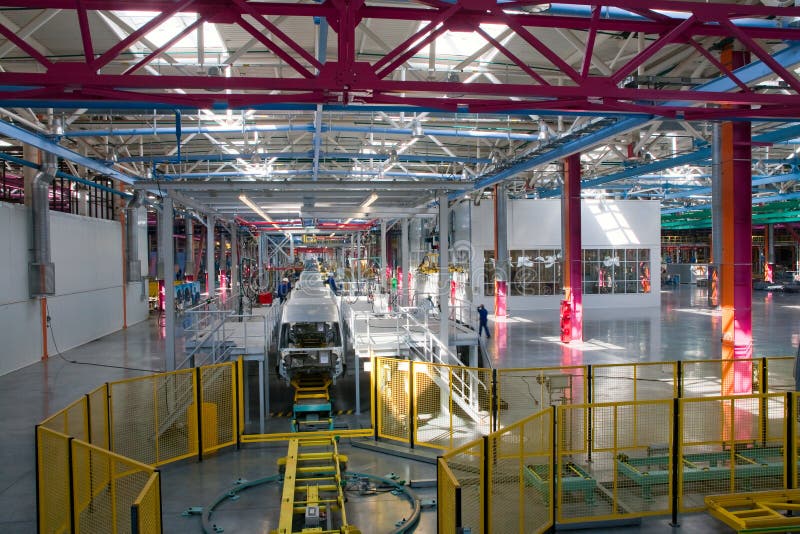 Car assembly line editorial stock image. Image of plant - 46458074