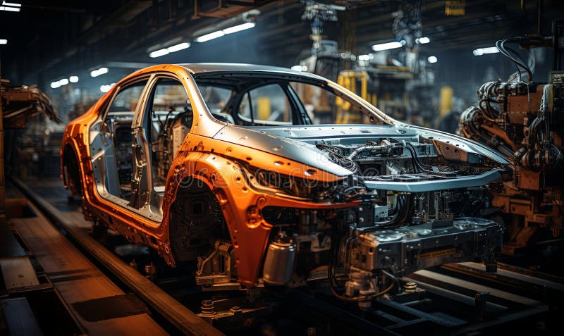 Car Assembly Process in Factory Stock Image - Image of industry ...