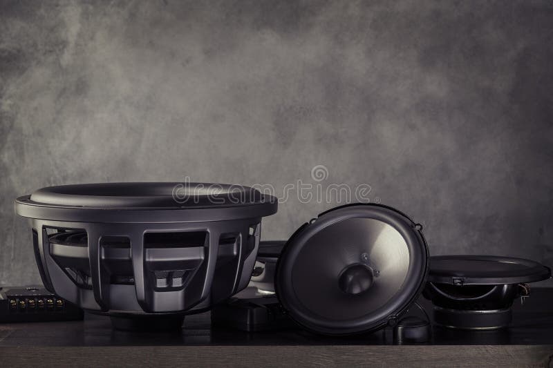 Car Audio, Car Speakers, Subwoofer and Accessories Stock Photo - Image ...