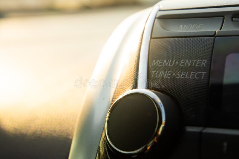 Car audio menu button stock photo. Image of icon, luxury - 142838006