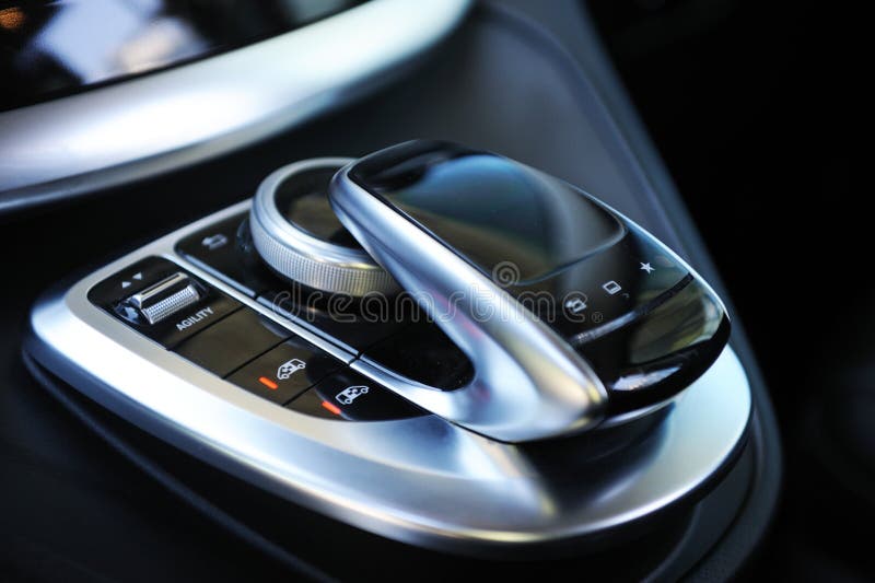 Car Audio Panel Car Instrument Panel. Joystick Control Stock Photo ...