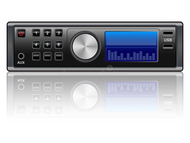 Car audio system icon stock vector. Illustration of equipment - 25739008