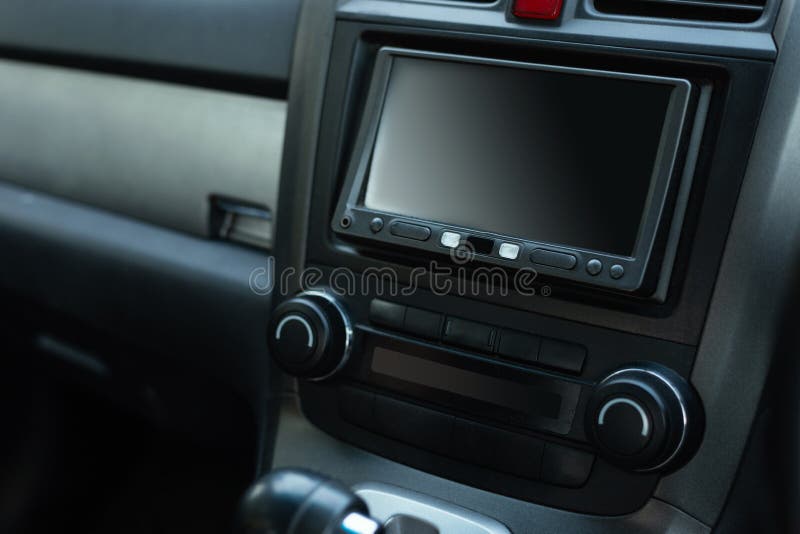 Car Audio System Front Panel. Stock Photo - Image of entering, button ...