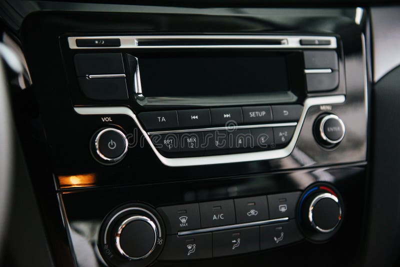 Car Audio System Front Panel Stock Image - Image of control, keypad ...