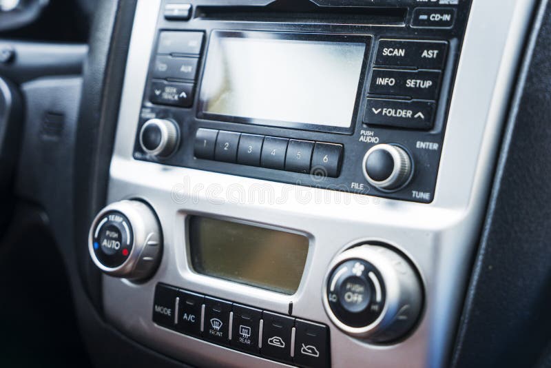Car Audio System Front Panel, Radio, Close Up Stock Photo - Image of ...