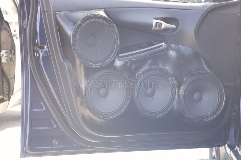 Car Audio System. Installation of Acoustics in the Car Stock Image ...