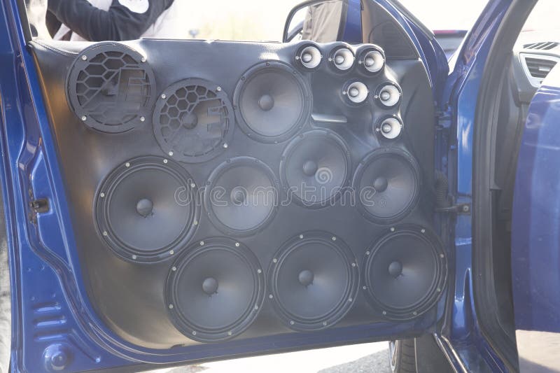 Car Audio System. Installation of Acoustics in the Car Stock Image ...