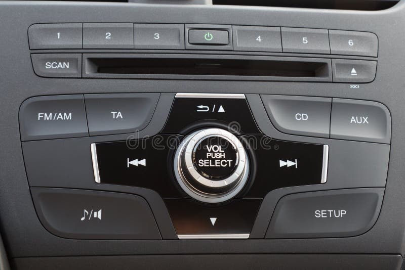 Car audio system panel stock image. Image of radio, black - 31857023
