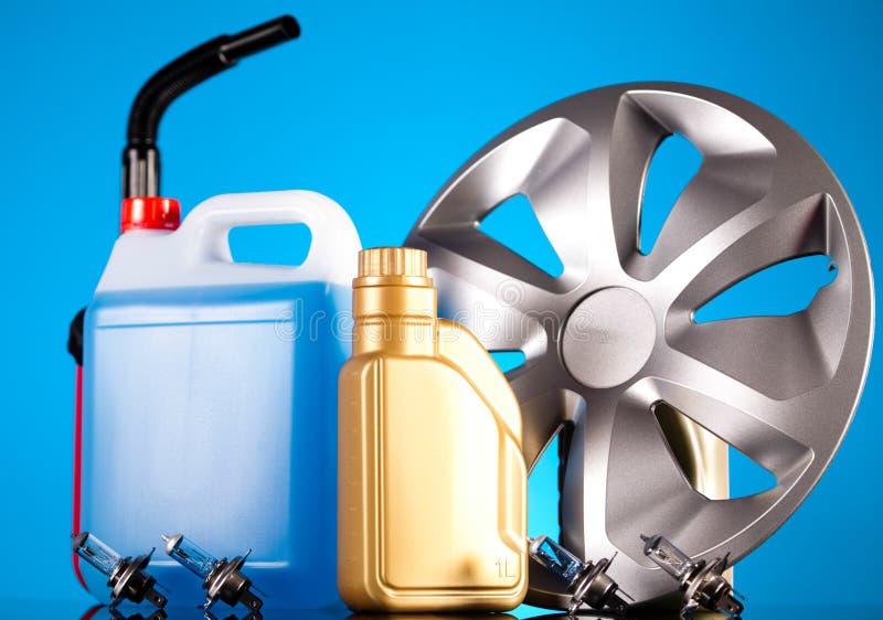 Car Auto Accessories on Vivid Moto Concept Stock Image - Image of ...