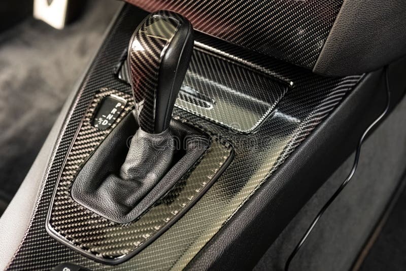 Car Automatic shift lever stock image. Image of closeup - 266109965