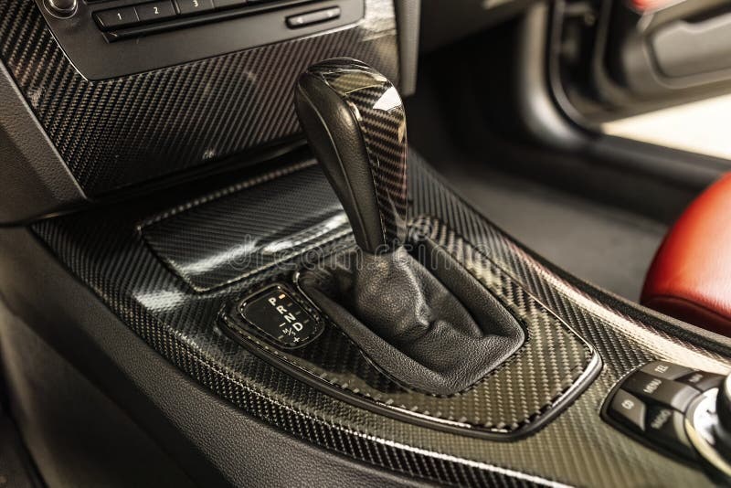 Car Automatic shift lever stock photo. Image of interior - 261259412