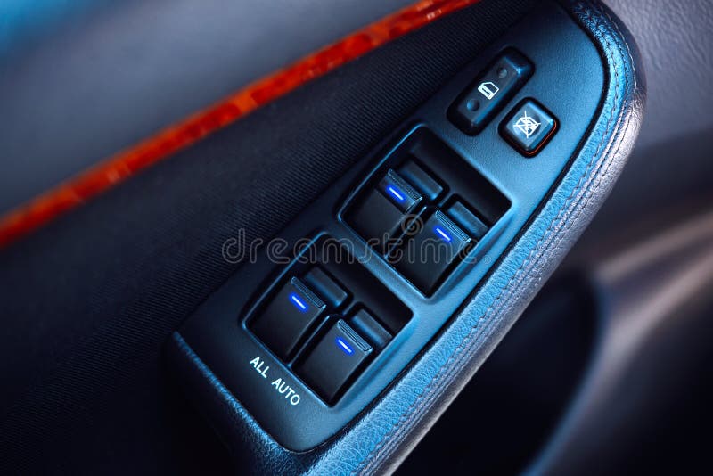 Car automatic windows. stock image. Image of automotive - 254223709