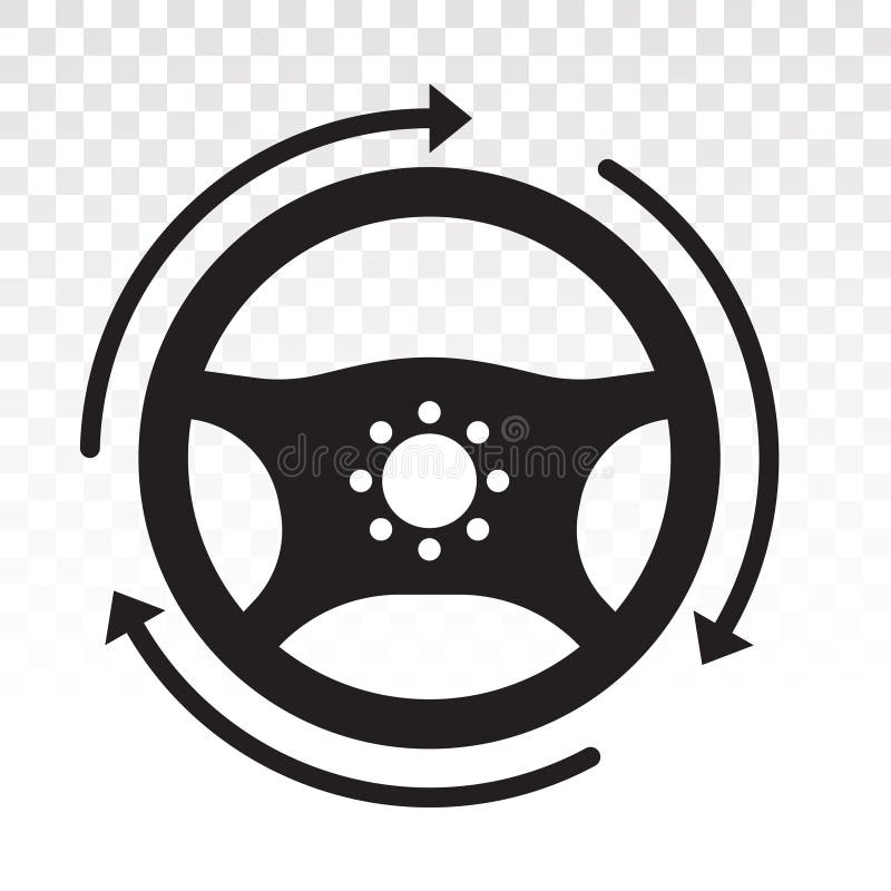Car / Automobile Steering Wheel or Driving Wheel Flat Icon on a ...