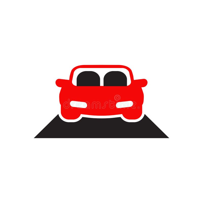 Car Automotive Logo Design with Front View Illustration Template Stock ...