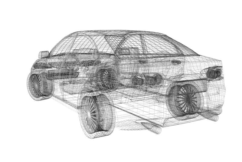 Car back stock illustration. Illustration of automobile - 9138516