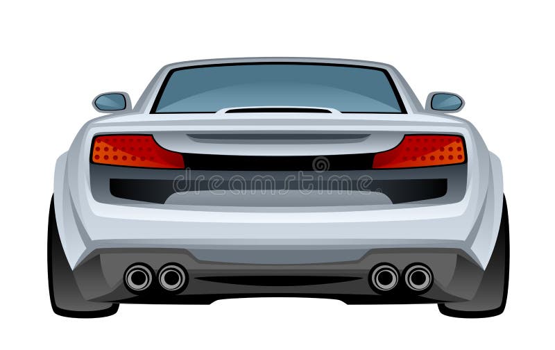 Car back stock vector. Illustration of model, sleek, coupe - 30839555