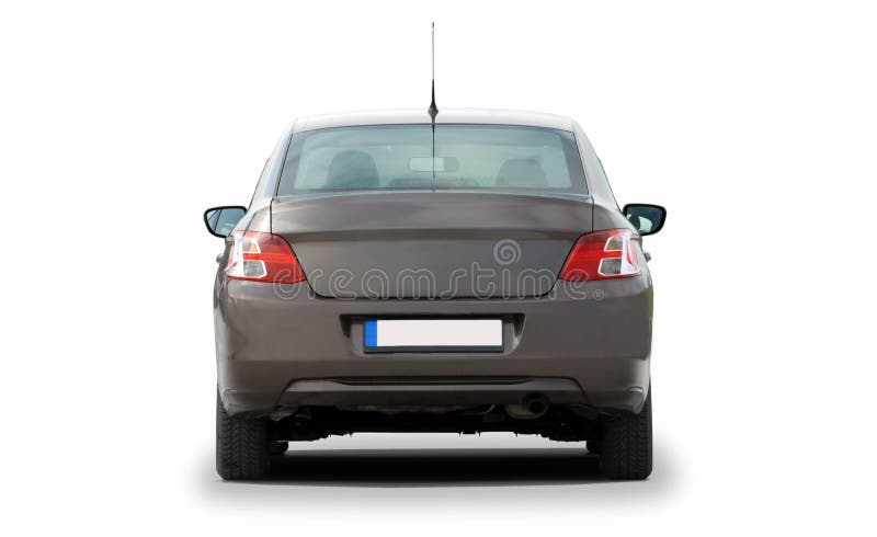 White car rear view stock image. Image of vehicle, hand - 54355729