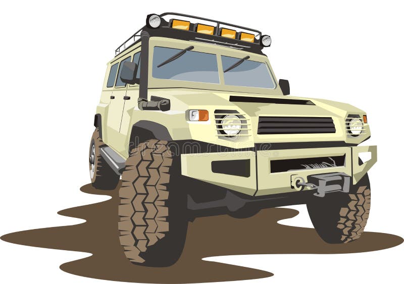 Car for bad roads stock vector. Illustration of investigate - 10440554