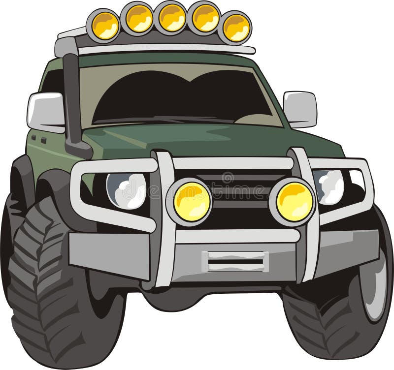 Car for bad roads stock vector. Illustration of harsh - 13378251