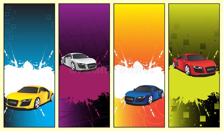 Car banners stock vector. Illustration of dash, dials - 7291786