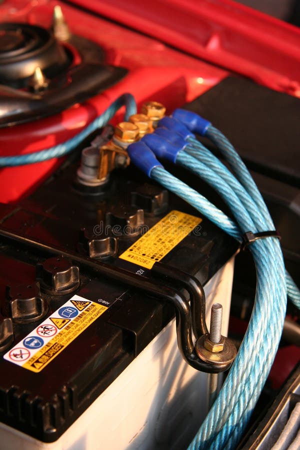 Car battery stock photo. Image of bonnet, transport, electrical - 2152948
