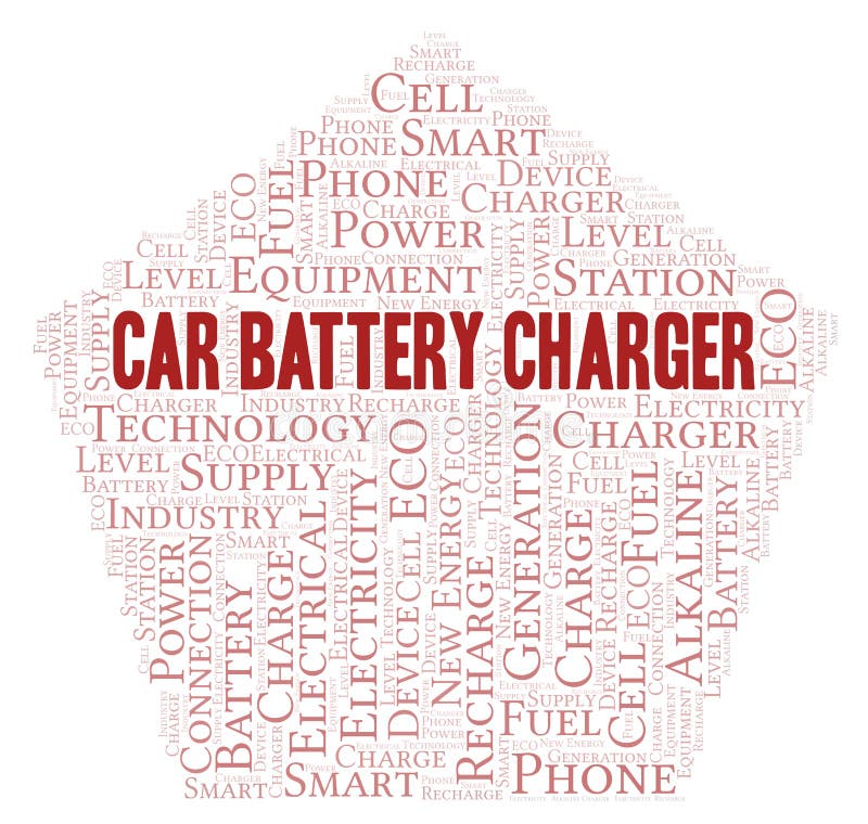 Car Battery Charger Typography Word Cloud Create with the Text only ...