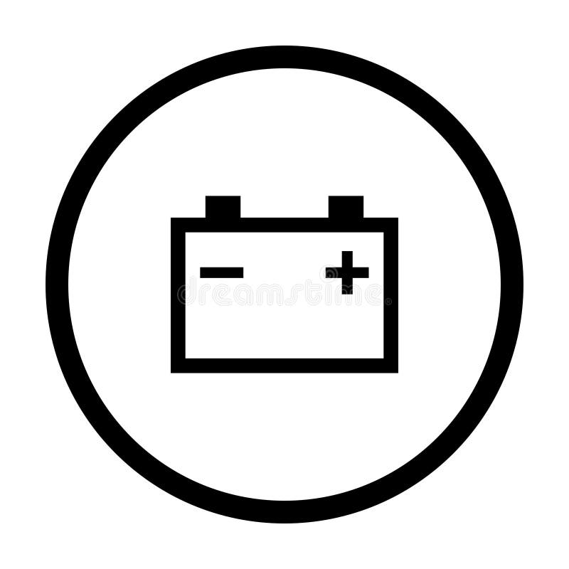 Battery and circle stock vector. Illustration of round - 183939740