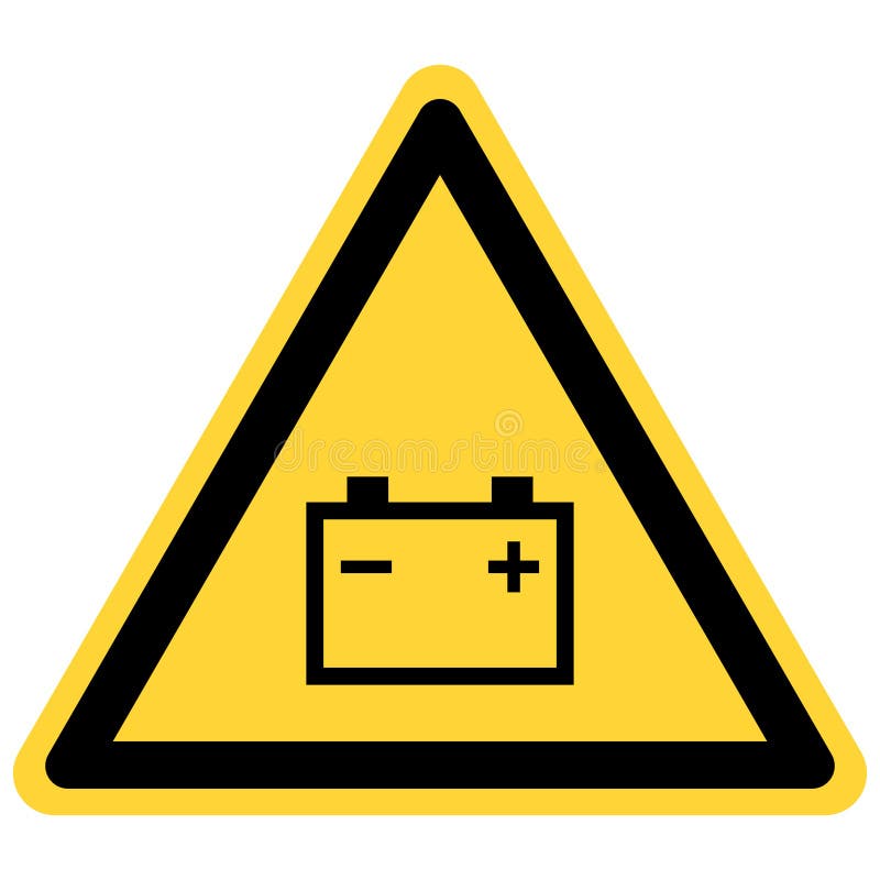 Danger Battery Charging In Progress Symbol Sign, Vector Illustration ...