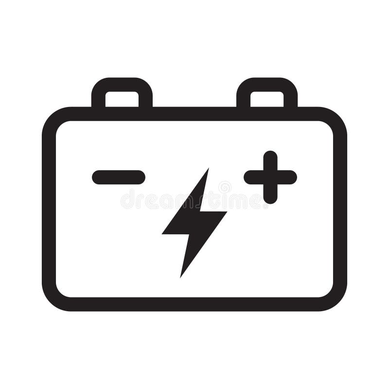 Car Battery Icon Collection. Energy Power Accumulator. Automotive ...
