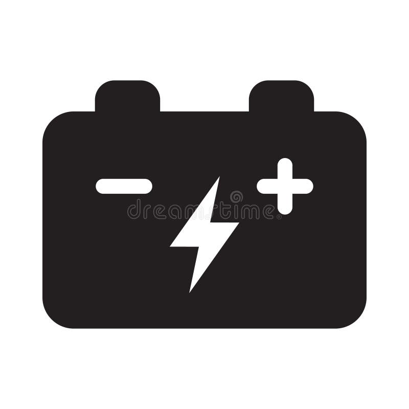 Car Battery Icon Collection. Energy Power Accumulator. Automotive ...