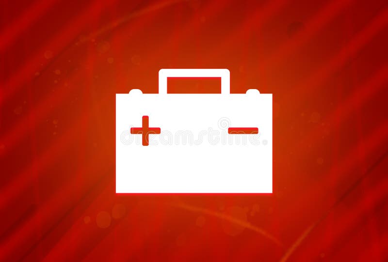 Car Battery Icon Isolated on Abstract Red Gradient Magnificence ...