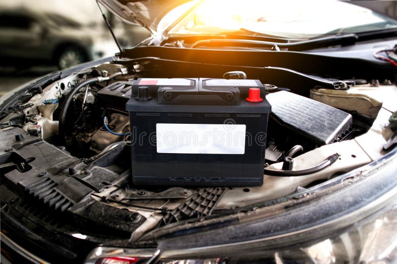 Car Battery , Battery Placed on Engine Compartment for Car Electronic ...