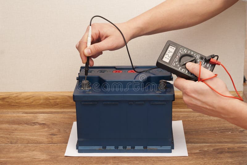 Car battery service stock photo. Image of checking, current - 108621340