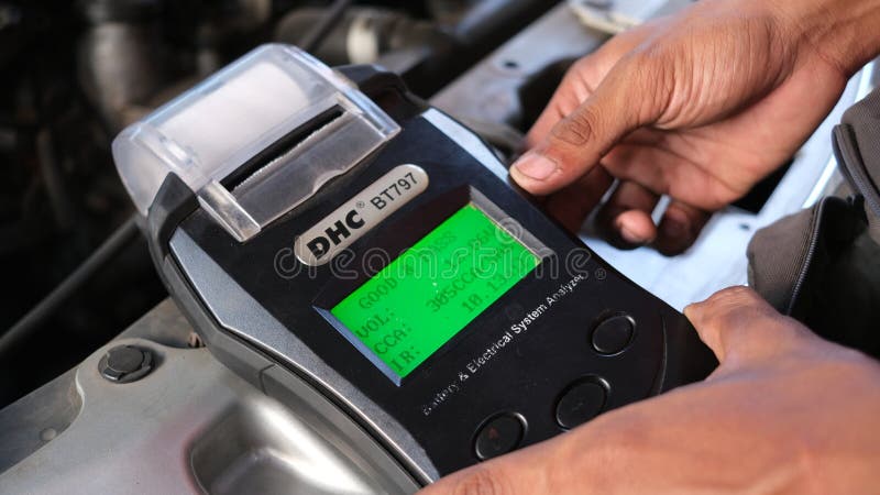 Car battery tester machine editorial stock image. Image of electrical ...