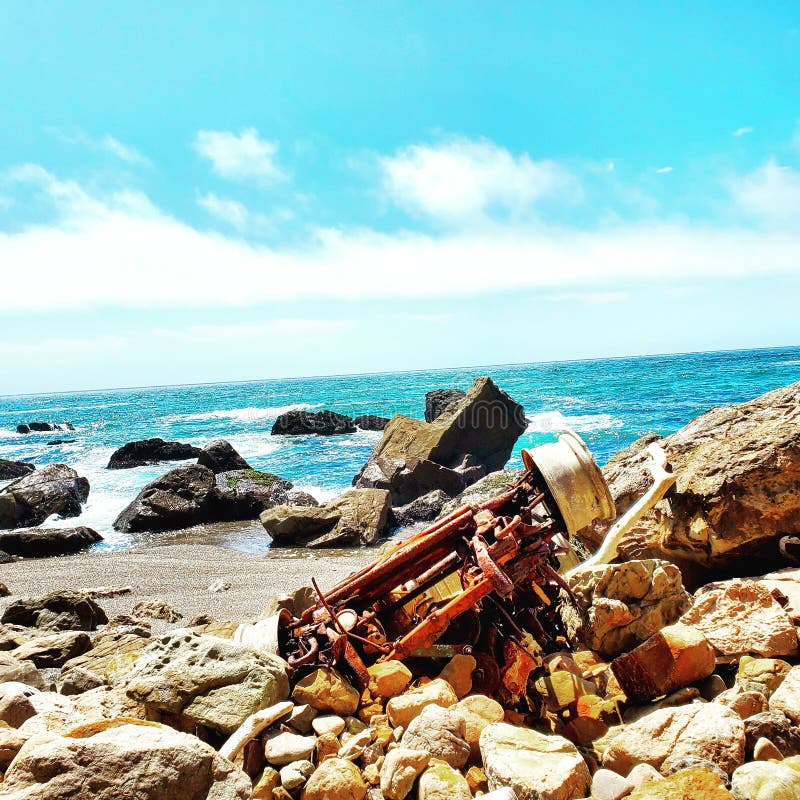 Car in the beach stock photo. Image of carcrash, beach - 177401688