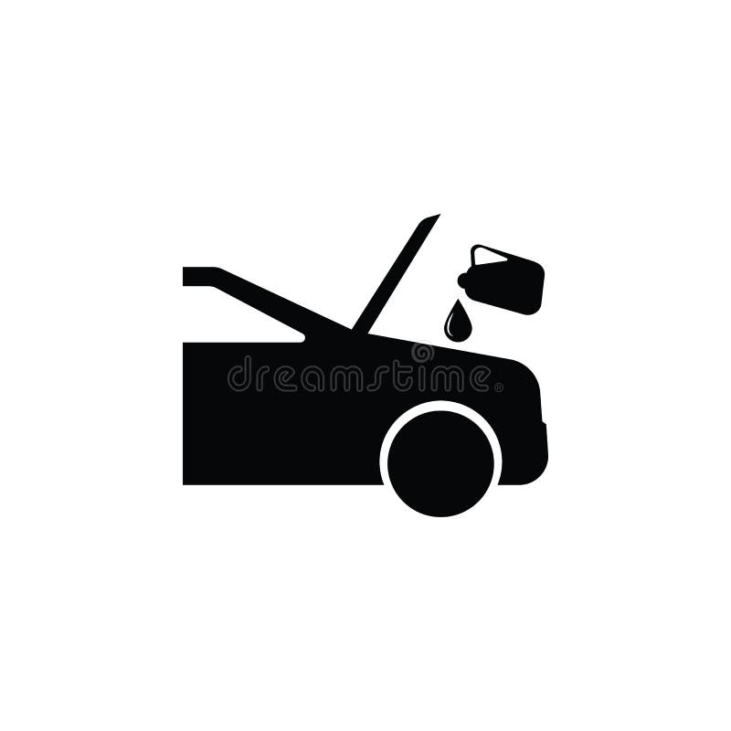 Car Being Given Fluid for Maintenance Icon Stock Vector - Illustration ...