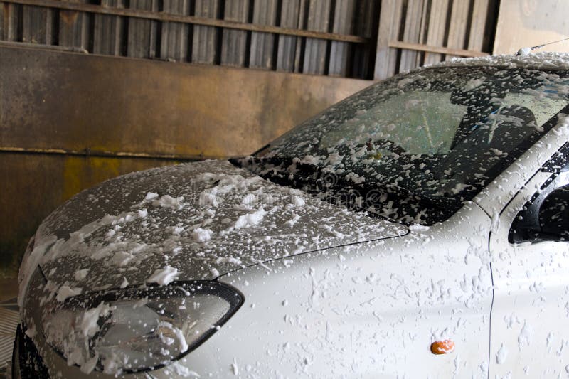 Car Wash Inside. View of Automatic Car Wash Stock Image - Image of ...