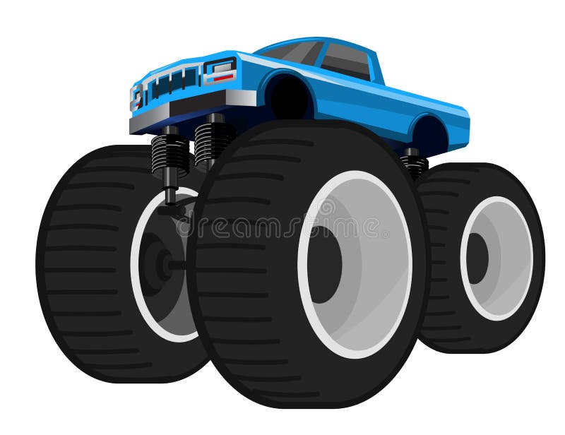 Car on big wheels stock vector. Illustration of heavy - 81976767