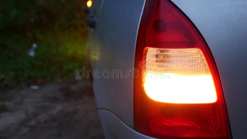 Car Blinker is Blinking in the Evening Stock Video - Video of view ...