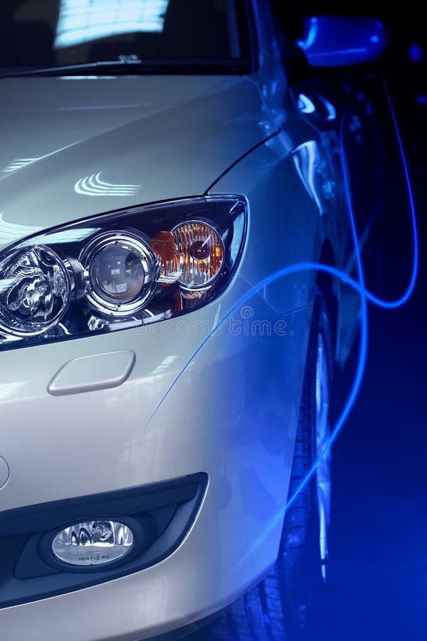 Car blue flash stock image. Image of reflection, shiny - 5993377